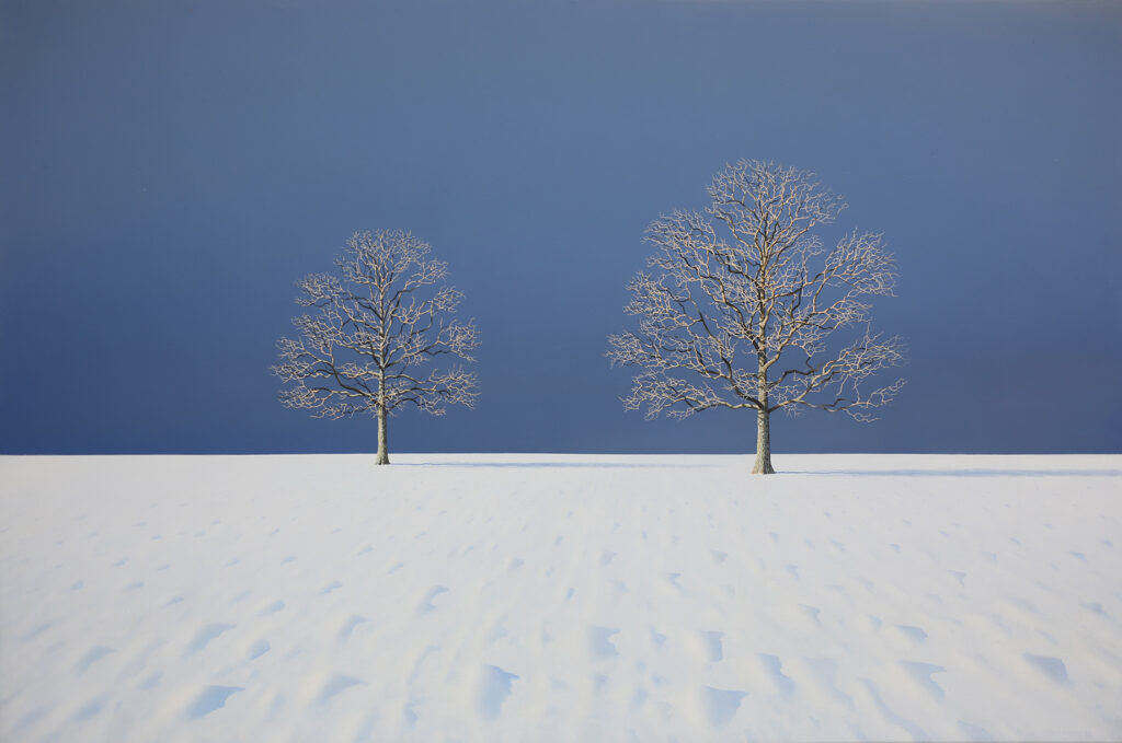 OAK TREES IN THE SNOW – Nigel Wood